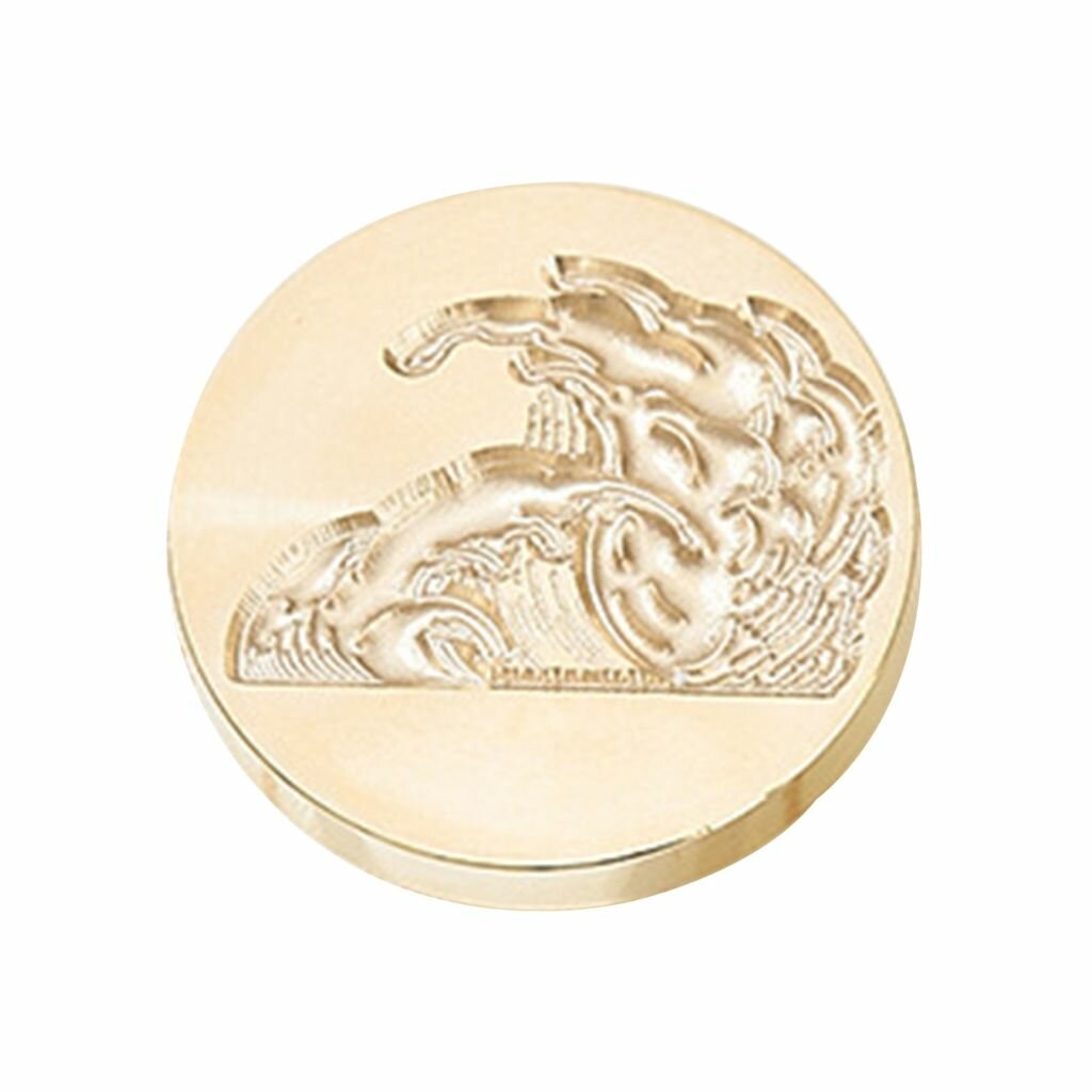 Штамп декоративный, Серия печатей с воском 'Морские волны' - Волна 4, 1 шт.