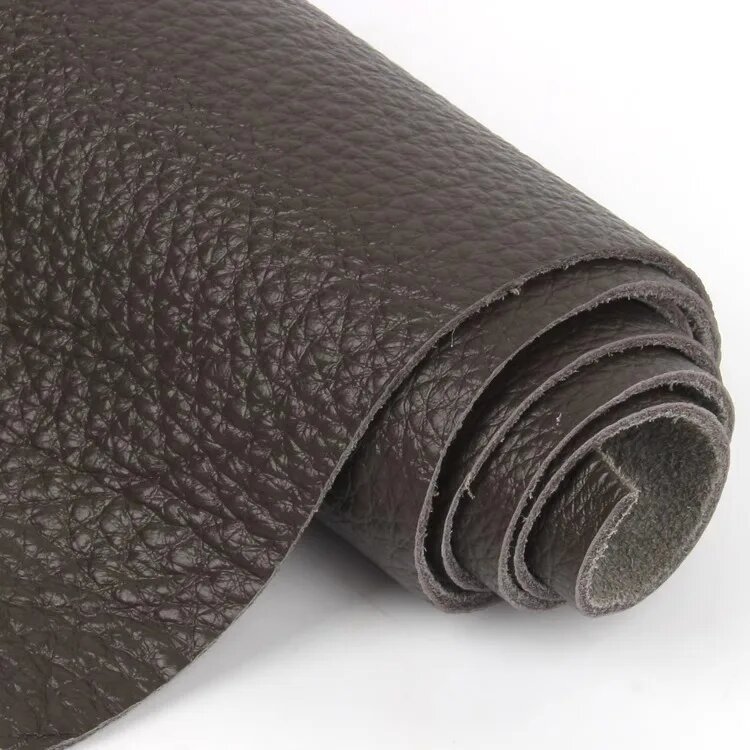 Натуральная воловья кожа для рукоделия 20x30cm, Dark gray