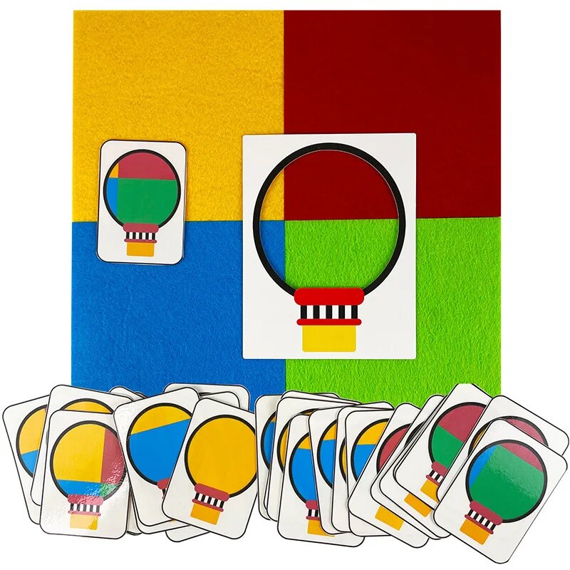 Монтессори-материалы: Фетровые Игрушки Для Детей, Игры На Логическое Мышление И Сопоставление Цветов