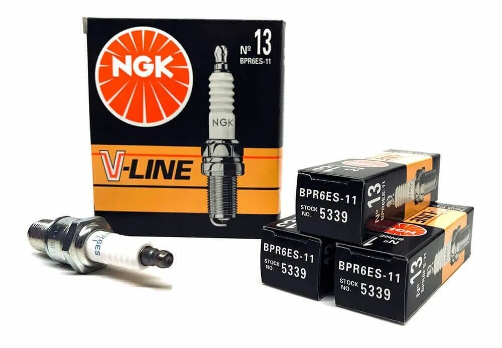5339 Свеча зажигания NGK BPR6ES-11 (V-Line13) / (кратность отгрузки 4 шт.) for FORD HONDA HYUNDAI ISUZU KIA MAZDA MITSUBISHI NISSAN OPEL SUBARU