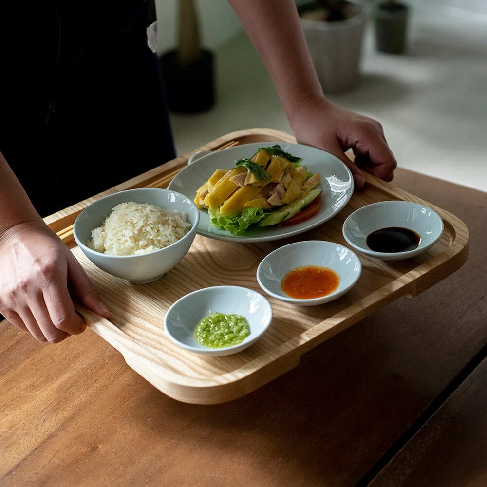 Менажница, деревянная посуда, поднос для еды, массив дуба