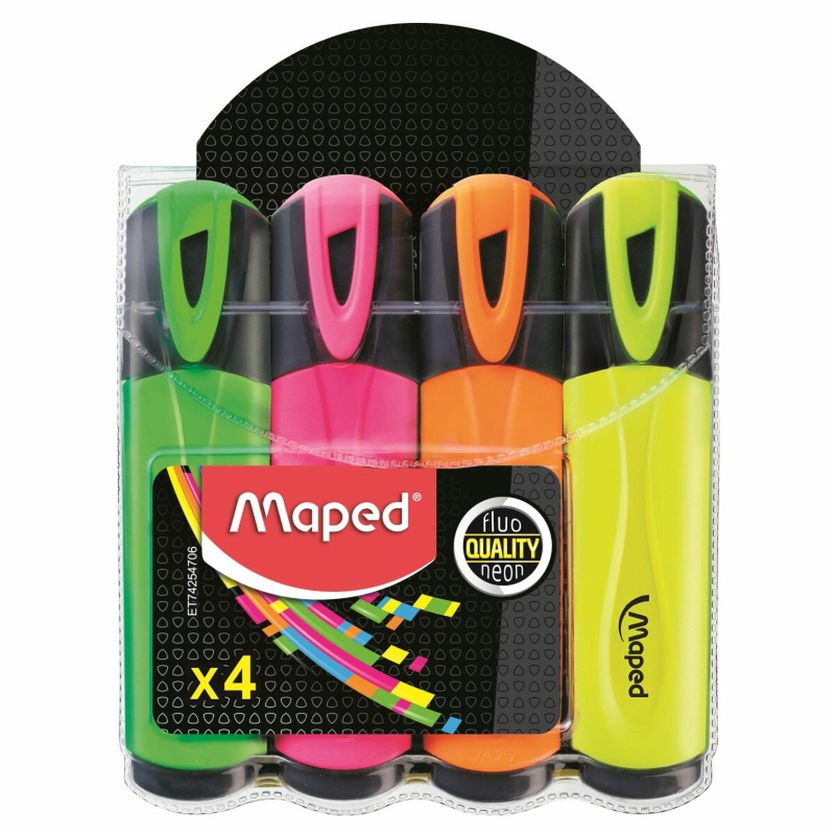 Набор маркеров-текстовыделителей Maped FluoPeps Classic (1-5мм, 4 цвета) 4шт. (742547)