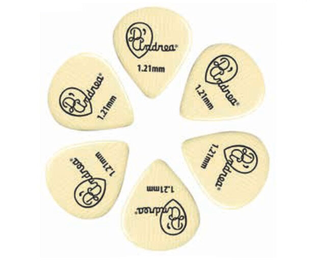 IVORY551-1.21 Медиаторы, 6 шт, толщина 1.21мм, D'Andrea