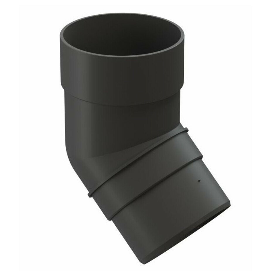 Колено трубы пластиковое d85 мм 45° графитовый серый RAL 7024