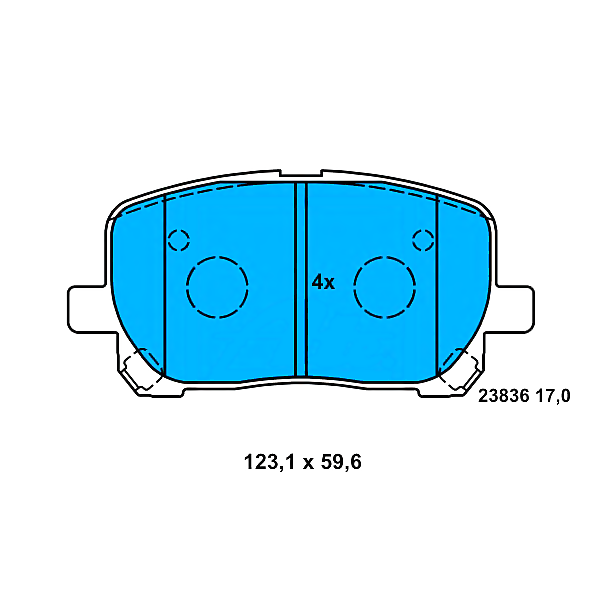 ATE 13.0460-5846.2 (0446502080 / 0446544060 / 0446544090) колодки тормозные