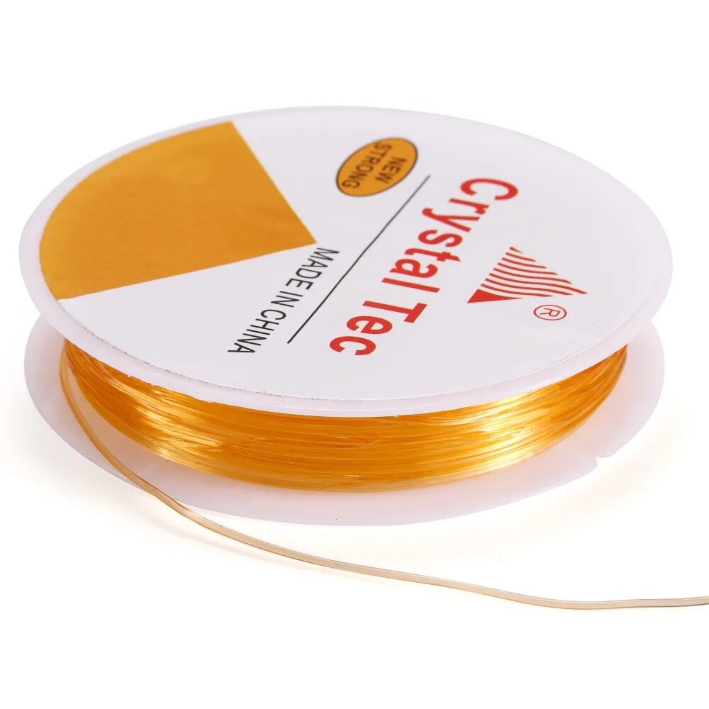 Оранжевый эластичный шнур Crystal Tec 1 мм x 3.5 м