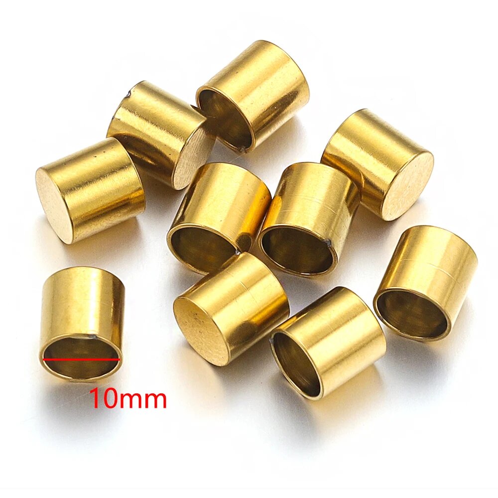 Концевики из нержавеющей стали для бусин YPAY, 10 шт. G-hole10mm