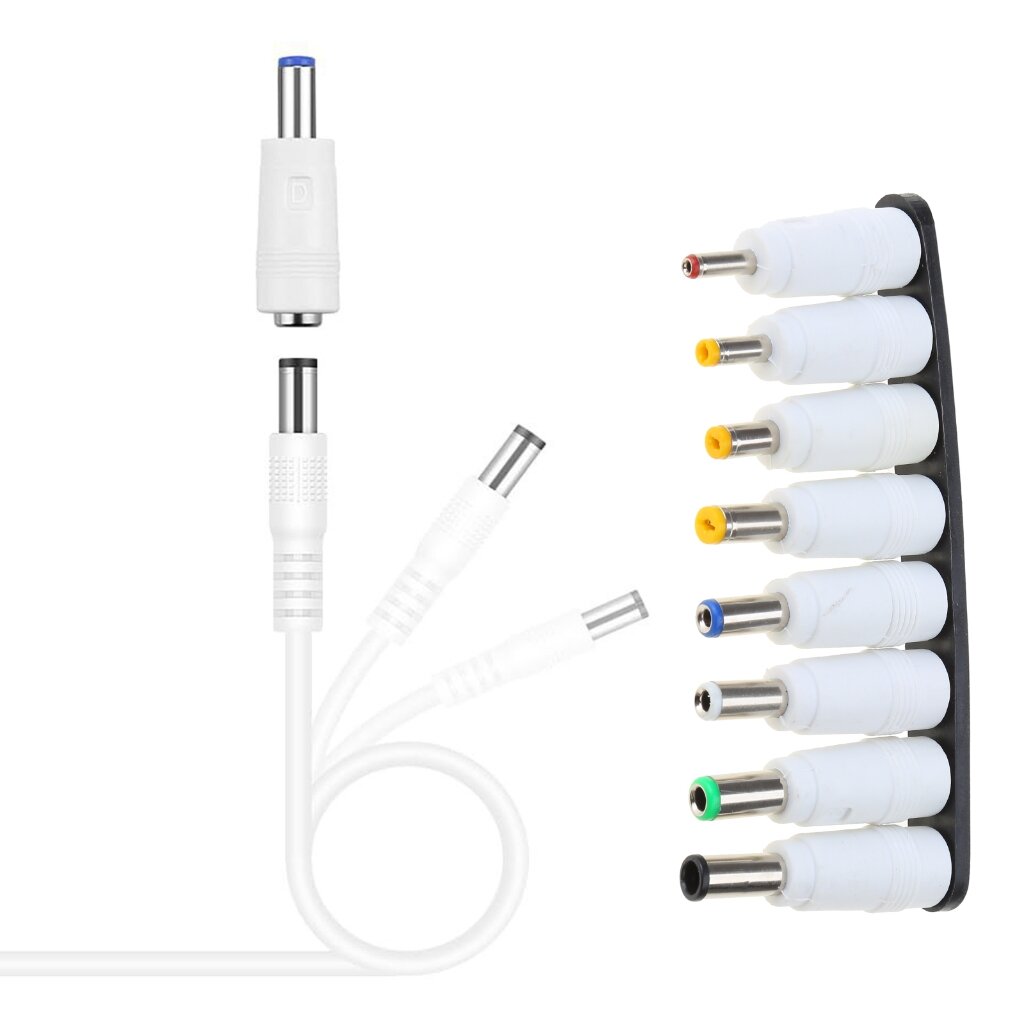 Универсальный комплект Кабелей питания 8 в 1 от USB до DC5V с 8ШТ Штекерами DC5521 5525 1735 4017 для Зарядки Различных устройств