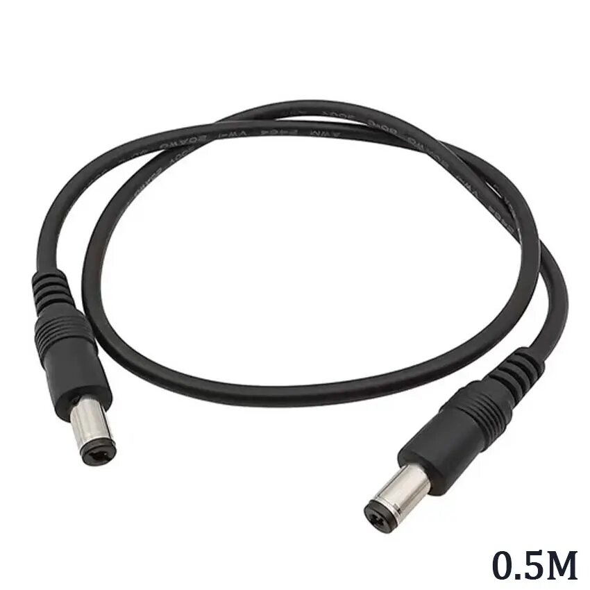 Кабель питания JCD DC5521Male-Male 12В 10А 0,5м/1м 0.5m