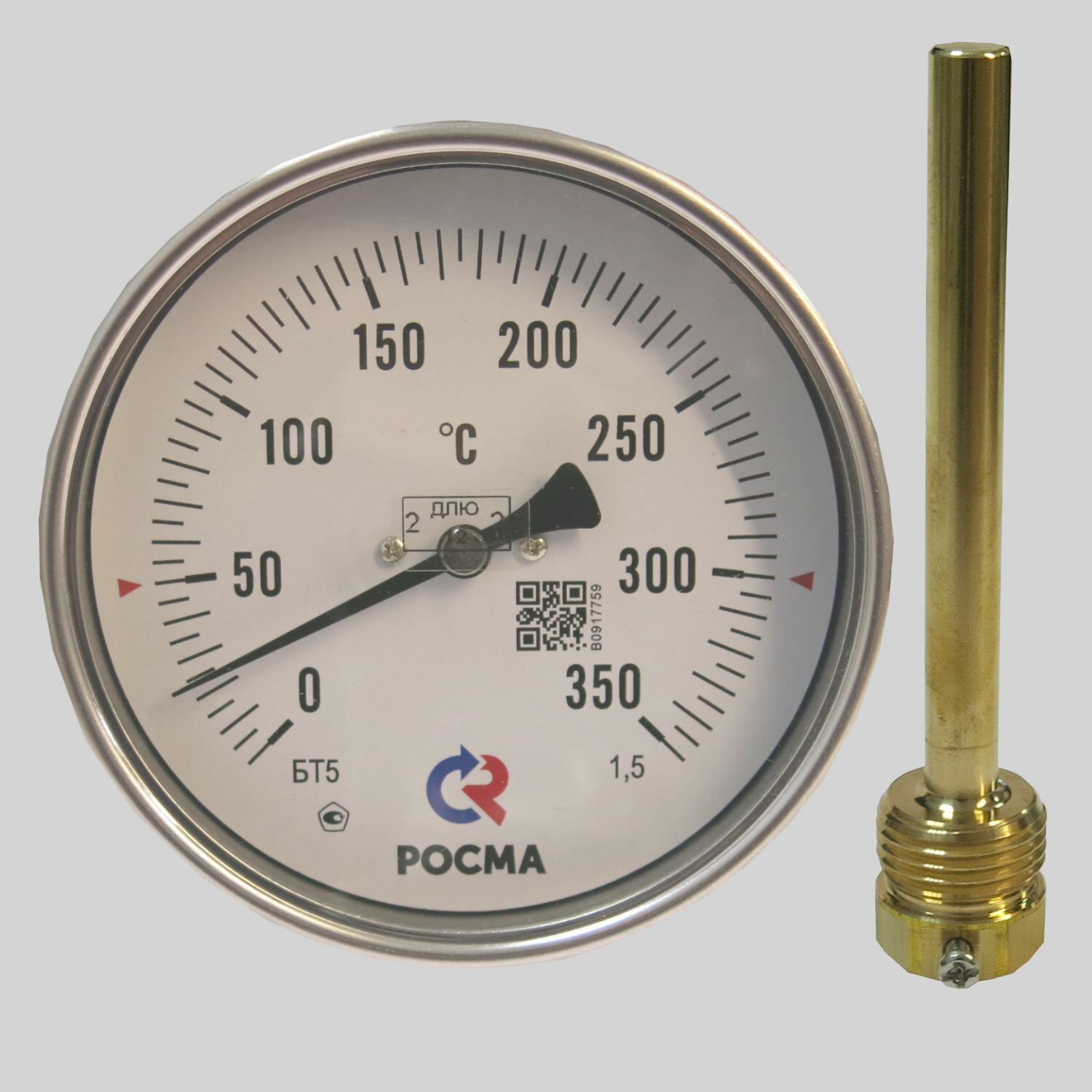 Термометр биметаллический росма БТ-51.211(0-350С)G1/2.100.1,5