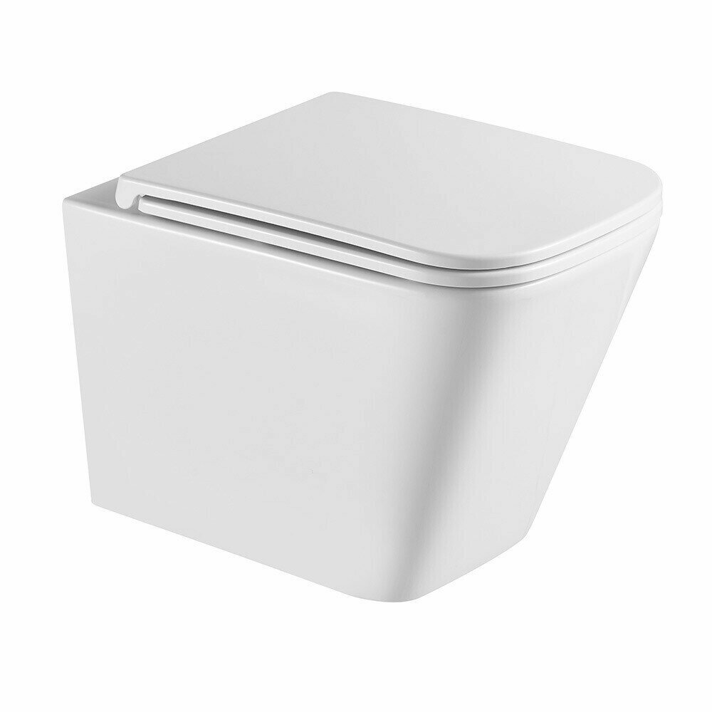 Унитаз подвесной Corsa Deco TX Tornado безободковый с сиденьем дюропласт микролифт смыв торнадо (WHTX500QT)