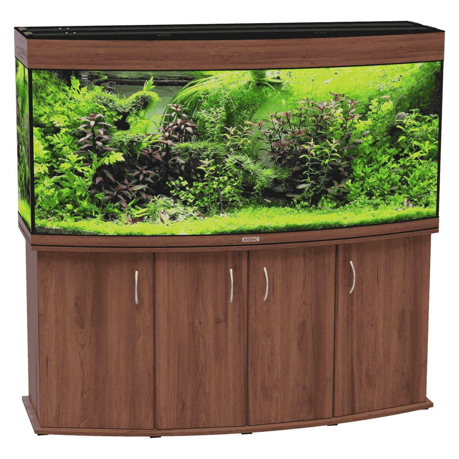 Аквариум 500 литров с освещением, крышкой и тумбой, (151*56*73 см) Аквас, панорамный