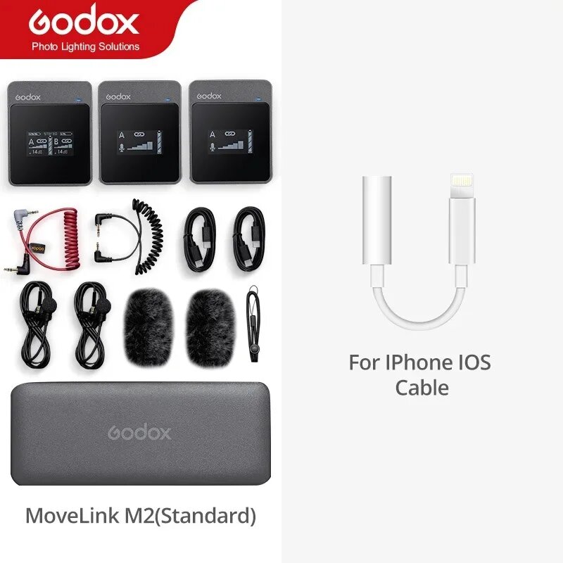 Godox MoveLink M2 Kit 2 Беспроводной петличный микрофон