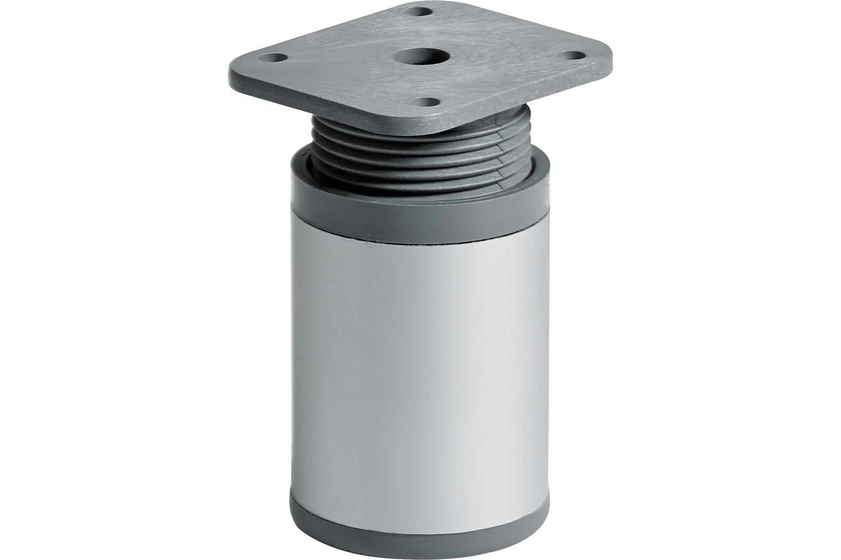 Tech-Krep Ножка D40х60 мм круглая, алюминий, регулируемая сверху, накл. 127483