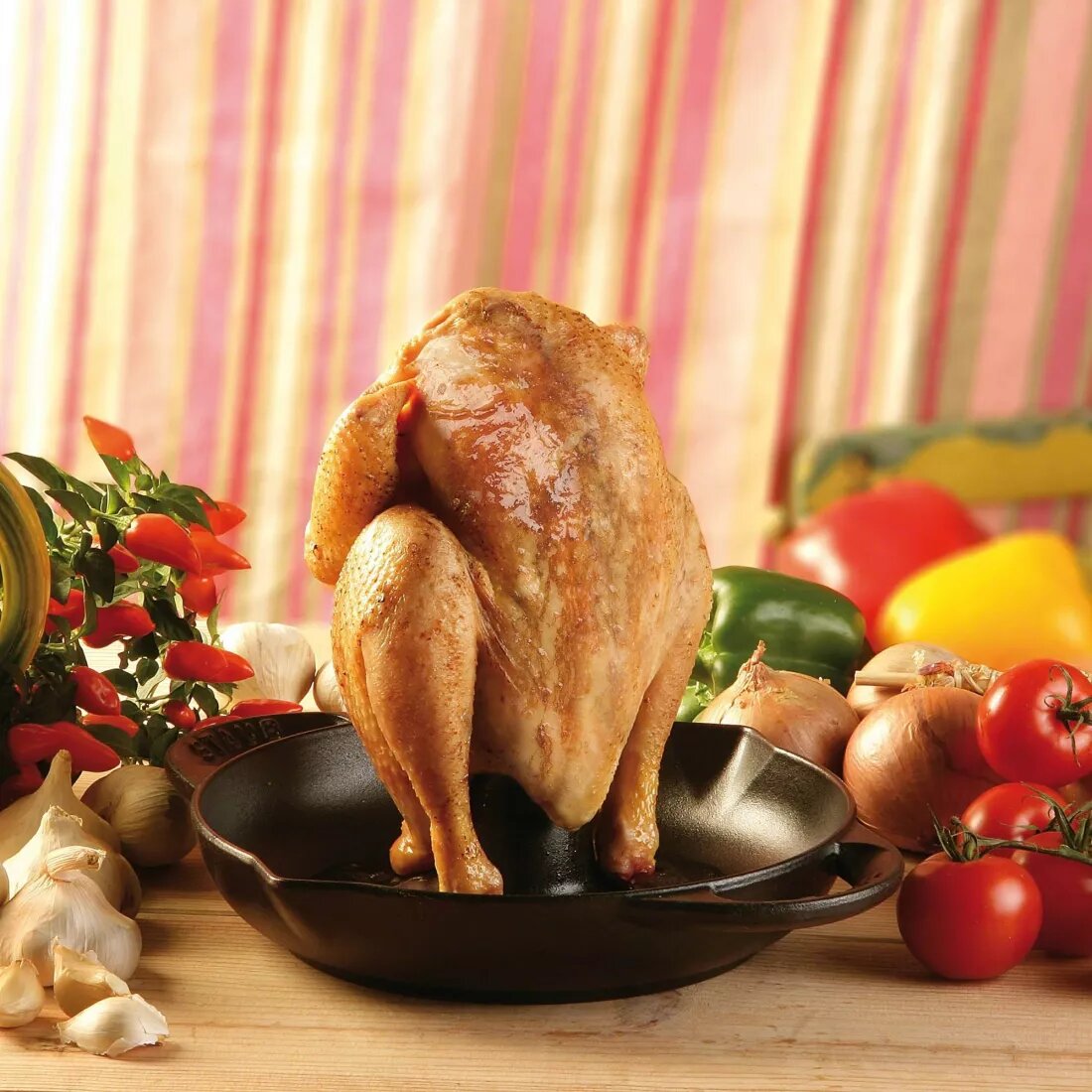 Ростер для птицы Staub Specials 1200023, чугун, 24см, 3.2 кг, черный