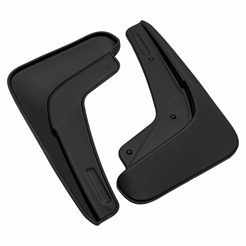 Брызговики REZKON, для Ford Focus, передние, полиуретан, комплект 2 шт, черные