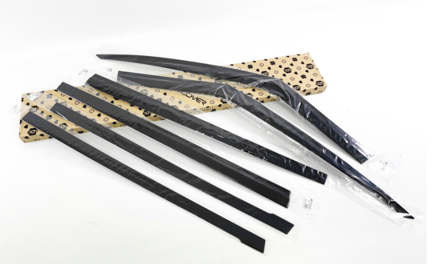 Hyundai Santa fe 5 дефлекторы чёрные 6штук Auto Clover