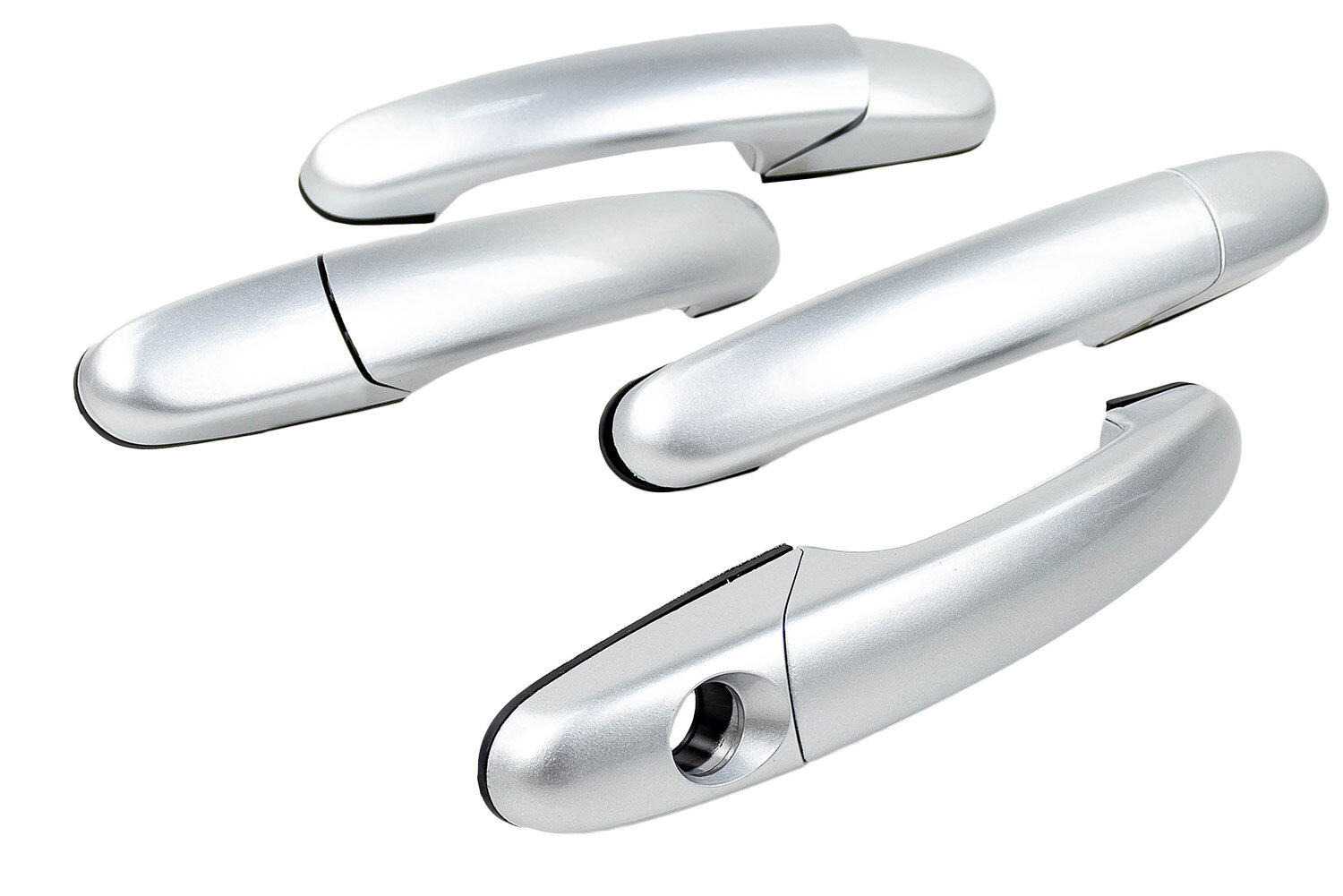 Наружные евроручки дверей окрашенные в цвет Платина (691) Тюн-Авто на Лада Калина, Калина 2, Гранта