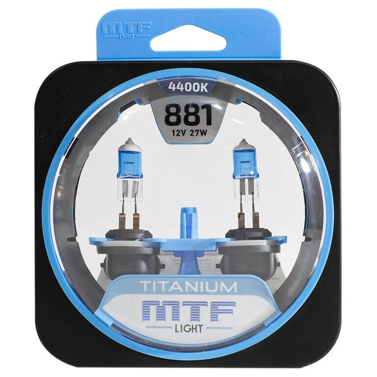 Набор ламп H27(881) 27W 12V 4400K Titanium MTF (2шт)