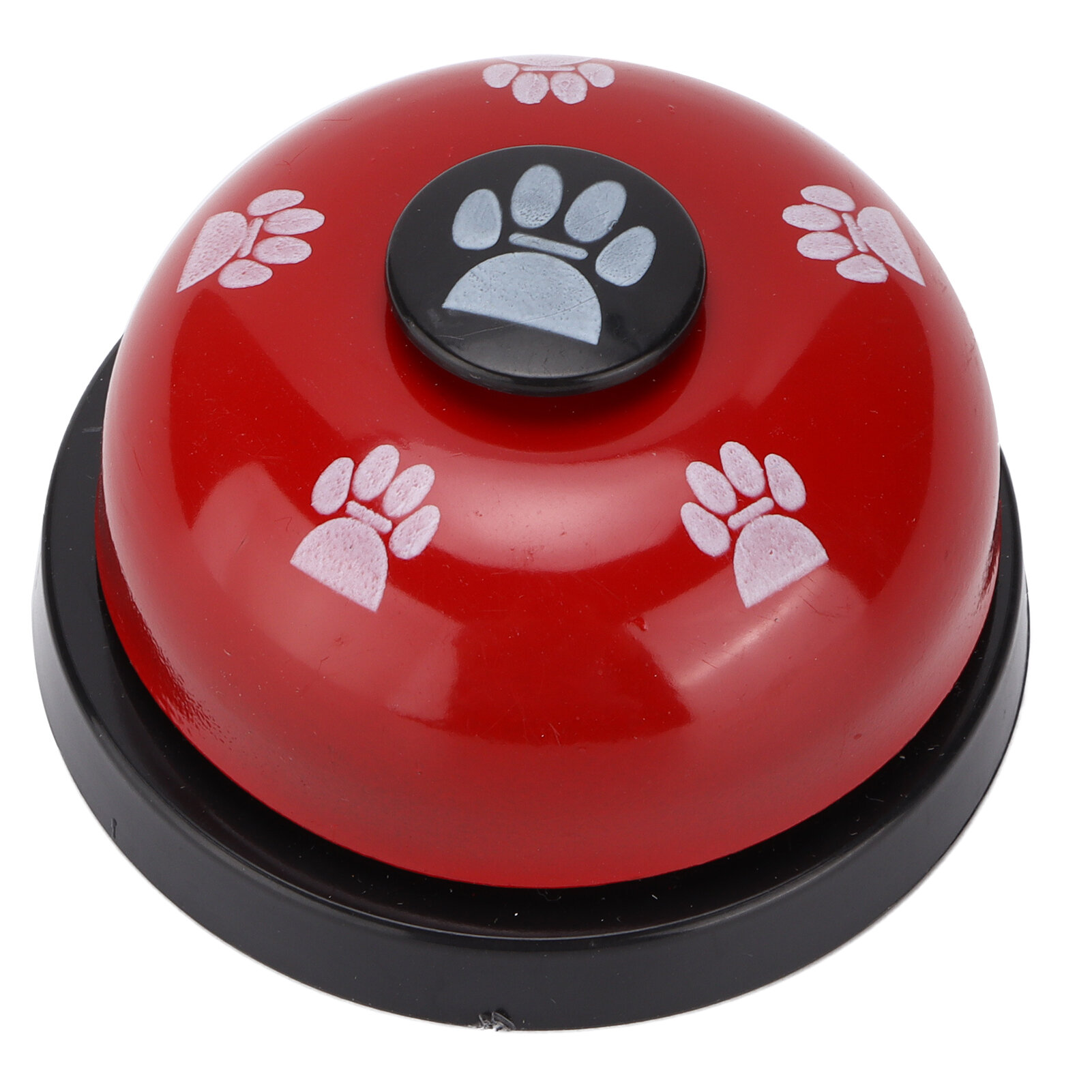 Pet Training Bell Portable Interactive Educational Dog Cat Bells Toys for and CommunicationBlack Base Red Cover