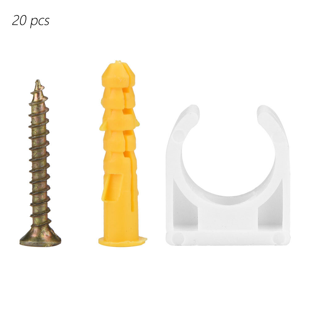 U-образный хомут для труб 16 32 мм, фиксированные зажимы для водопроводных труб с винтами, регулируемый хомут для труб 20 шт. для безопасной установки и обслуживания водопроводных труб