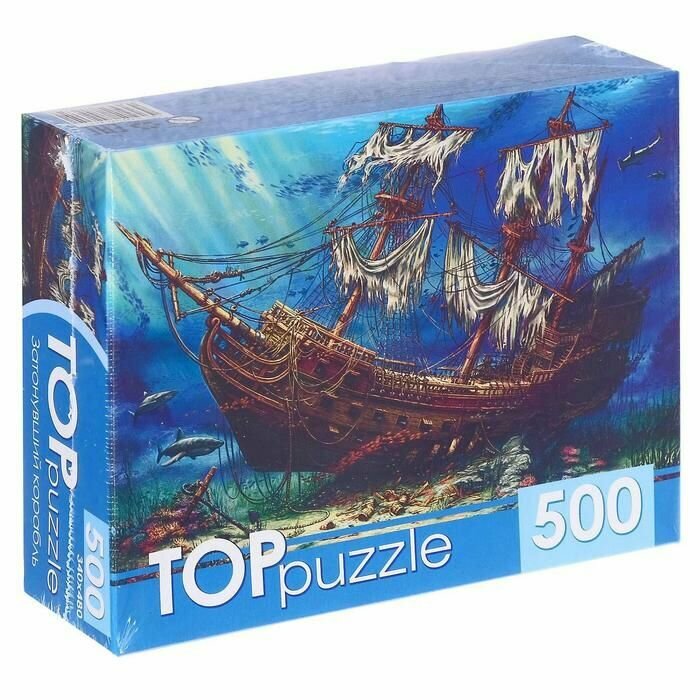 Пазлы Рыжий кот TOP puzzle, 500 элементов, Затонувший корабль (ХТП500-4235)
