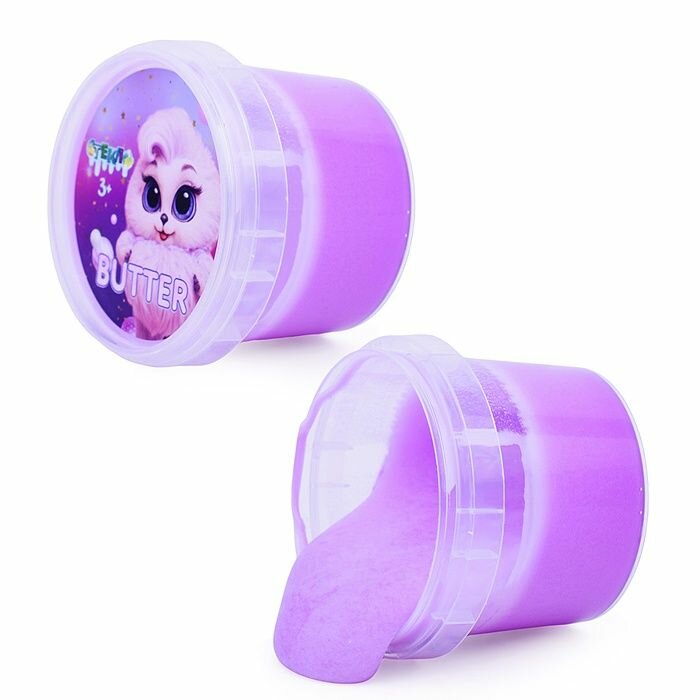 Слайм Лепа Стекло 65 г, серия Butter, фиолетовый цвет
