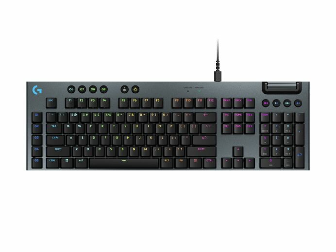Игровая проводная клавиатура Logitech G915X, (GL linear Brown), английская раскладка, черная