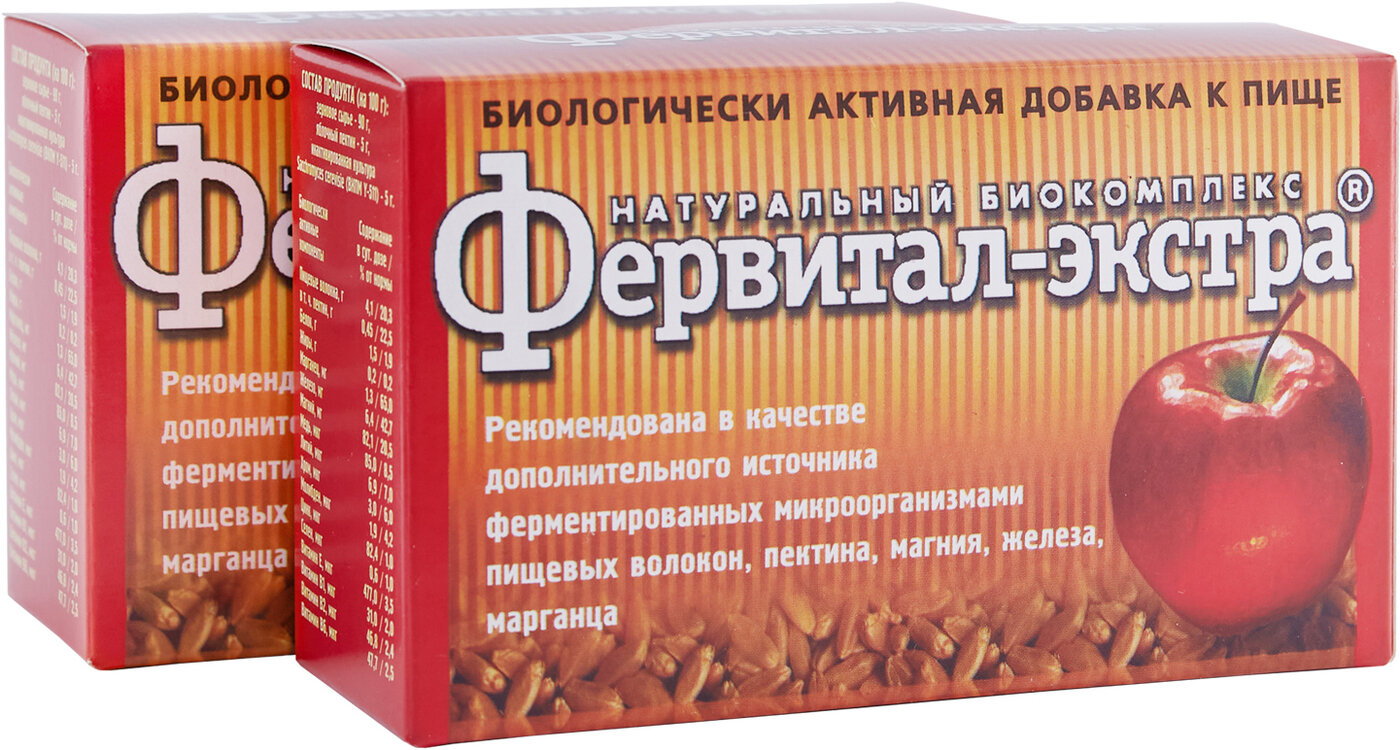 БАД для кишечника и похудения Фервитал Экстра, 2 шт. по 70 г.