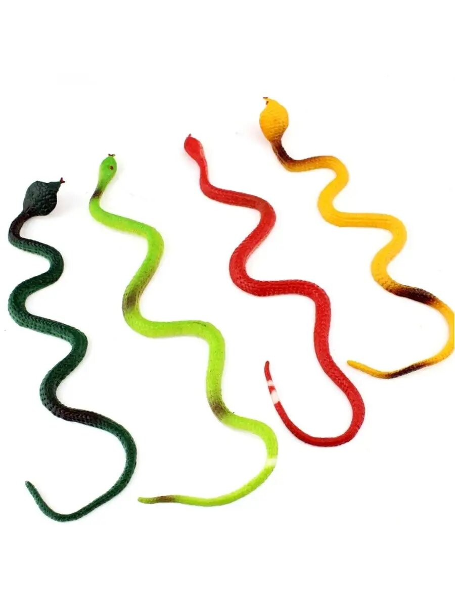 Набор игрушек антистресс "Змеи" СмеХторг, 25см, 3шт, резина, разные цвета