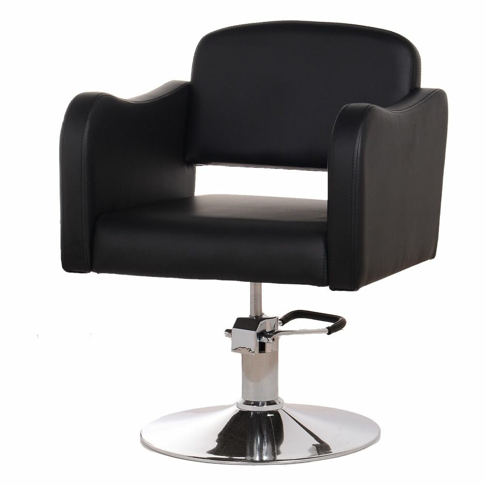 Парикмахерское кресло "Ева", цвет черный, основание - диск, гидравлика