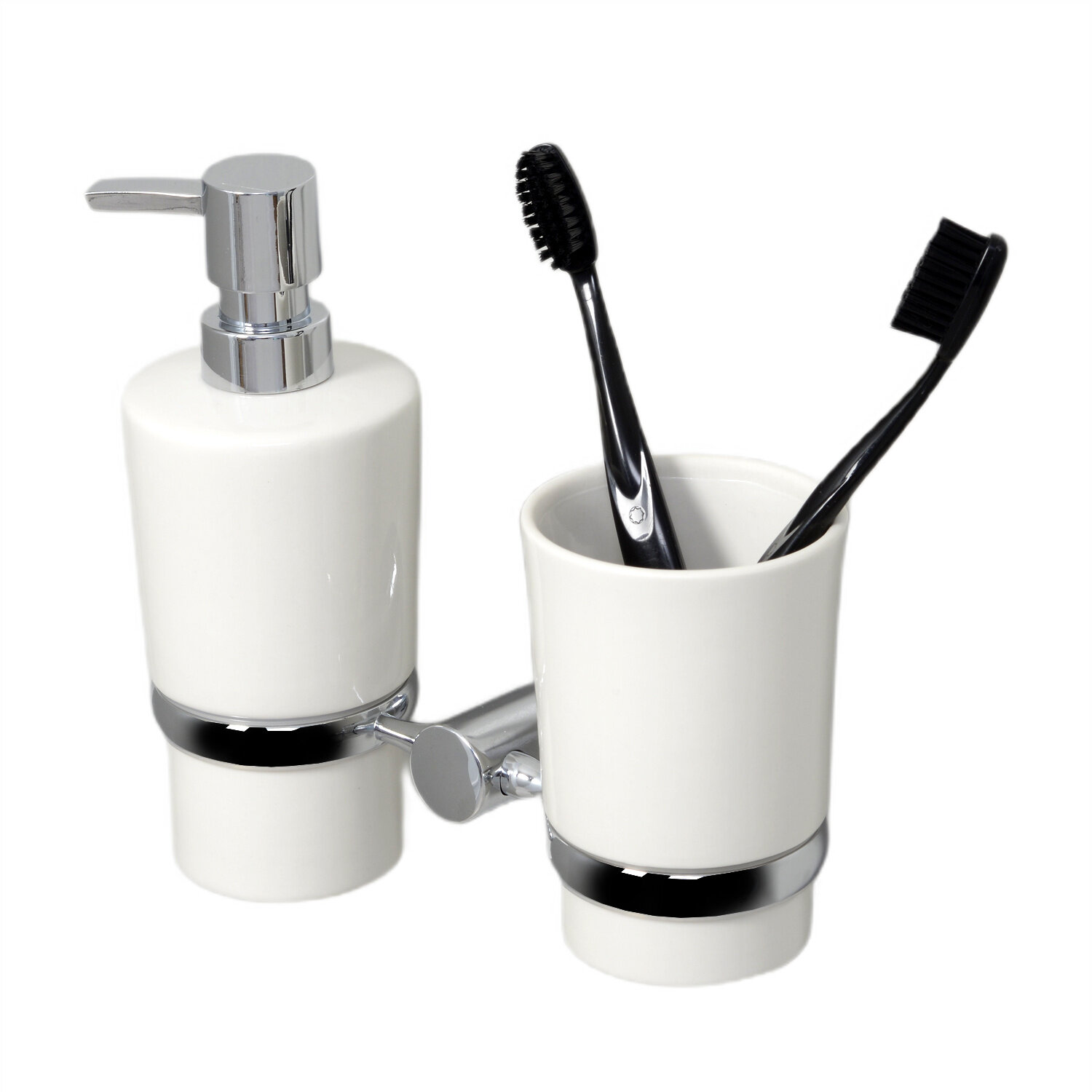 Стакан и мыльница WasserKRAFT (K-28289) с держателем, покрытие хромоникелевое