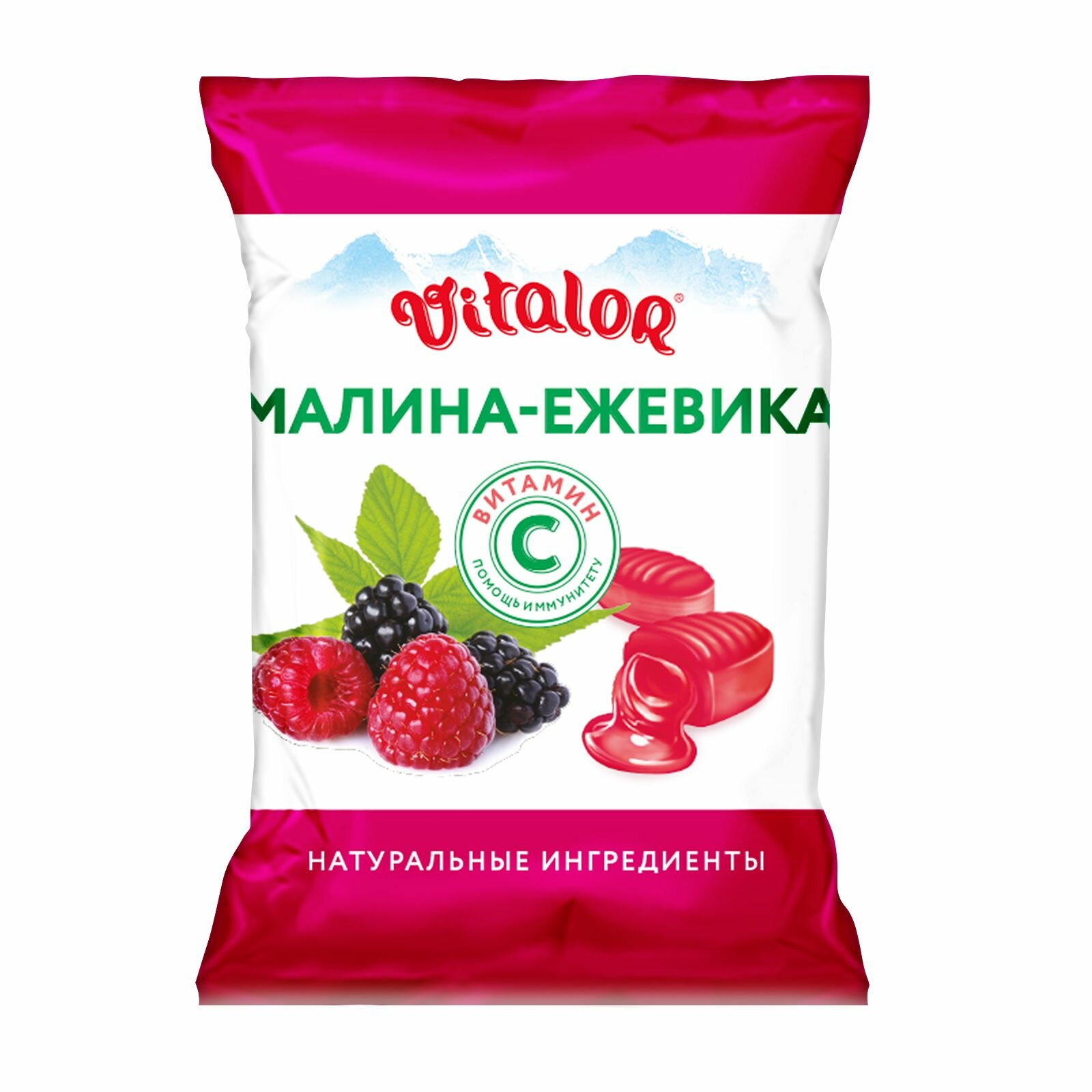 Леденцы на основе трав с витамином С, со вкусом малины и ежевики, 60 г, 10 шт.