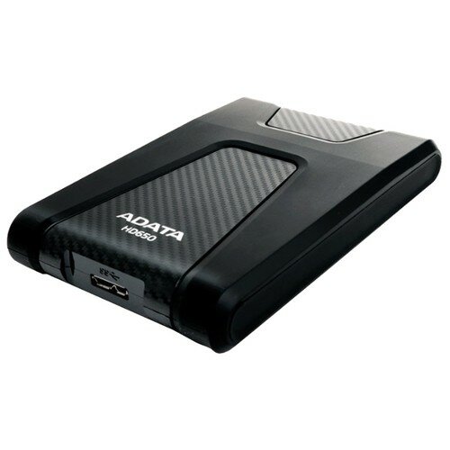 HDD ext 2.5" 1.0TB USB3.1 ADATA DashDrive Durable HD650, ударопрочный, чёрный (AHD650-1TU31-CBK) Anti-shock Silicone, Scratchproof
