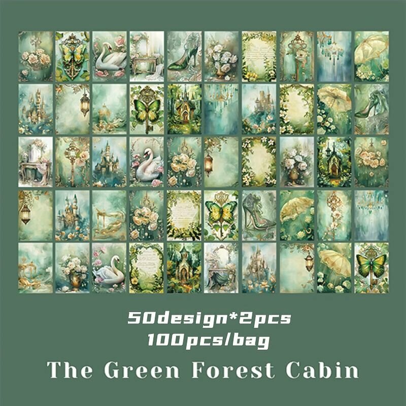 Бумага для скрапбукинга, Mr.paper, мечтательные маленькие узоры, цветы и бабочки, 100 листов в упаковке, декоративные материалы для коллажей своими руками