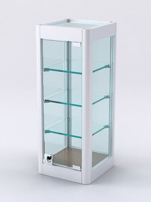 Витрина из профиля настольная "вайб" №6-3П-С-200 (задняя стенка Cтекло), Орех