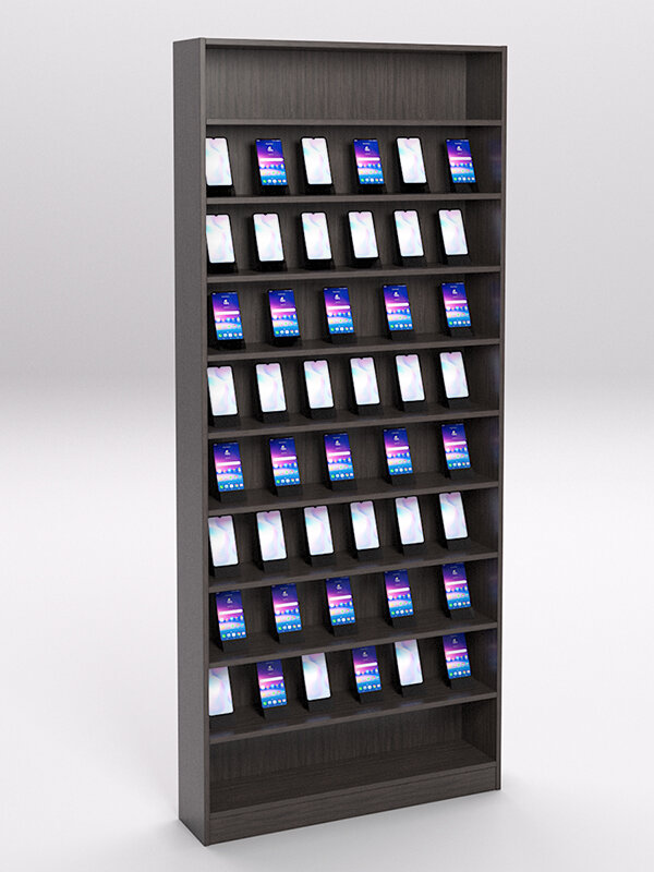 Стеллаж "сота" №2 для телефонов, Дуб Венге. Производитель товара - компания Westcom.