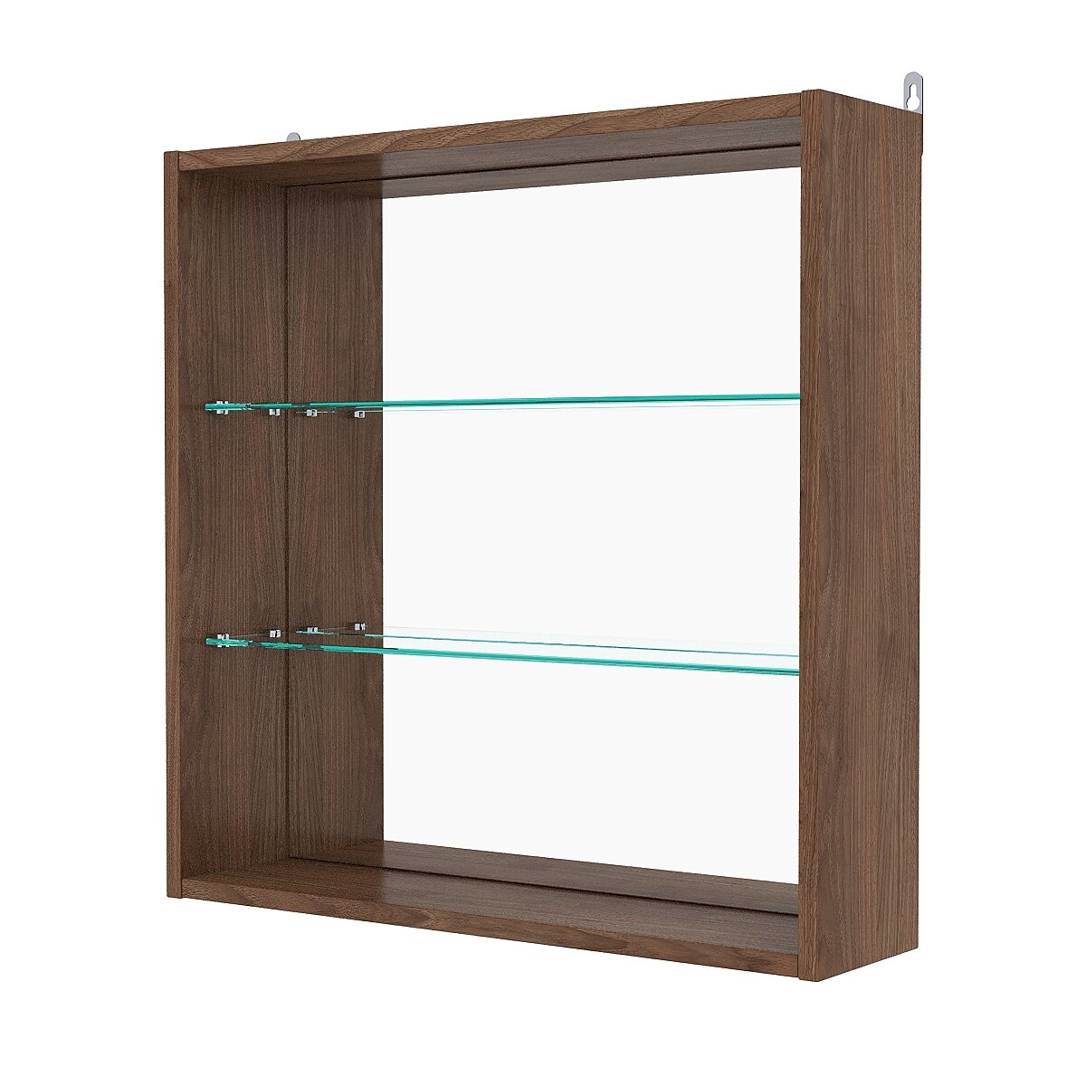 Витрина настенная №1-2Г с зеркалом, Орех. Производитель товара - компания Westcom.
