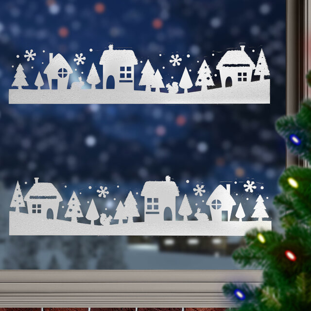 Наклейки для окна Зимний Пейзаж 45*24 см, Peha, JC-20470