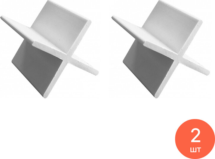 Крестики DECOR / Декор многоразовые для кафельной плитки, пластиковые, белые, 1.5мм, 20шт. в упаковке / крепеж (комплект из 2 шт)