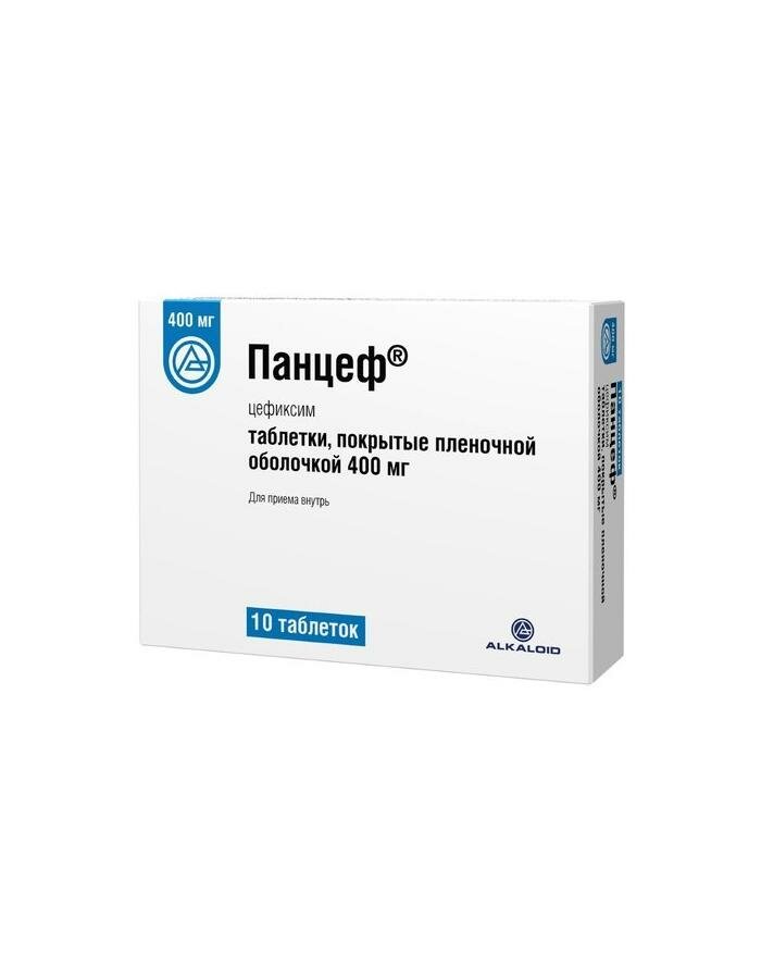 Панцеф, таблетки покрыт. плен. об. 400 мг, 10 шт.
