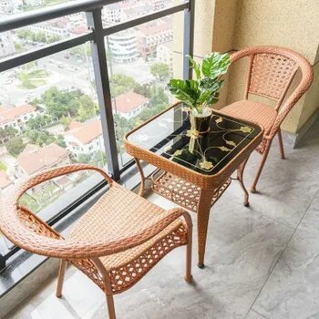 BLVCK Садовый стул, Ротанг, 50х40х78 см, 3 шт