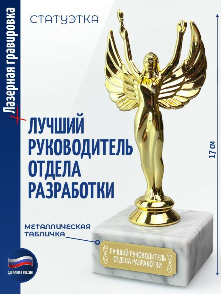 Статуэтка награда Женск. "Лучший руководитель отдела разработки" (17 см)
