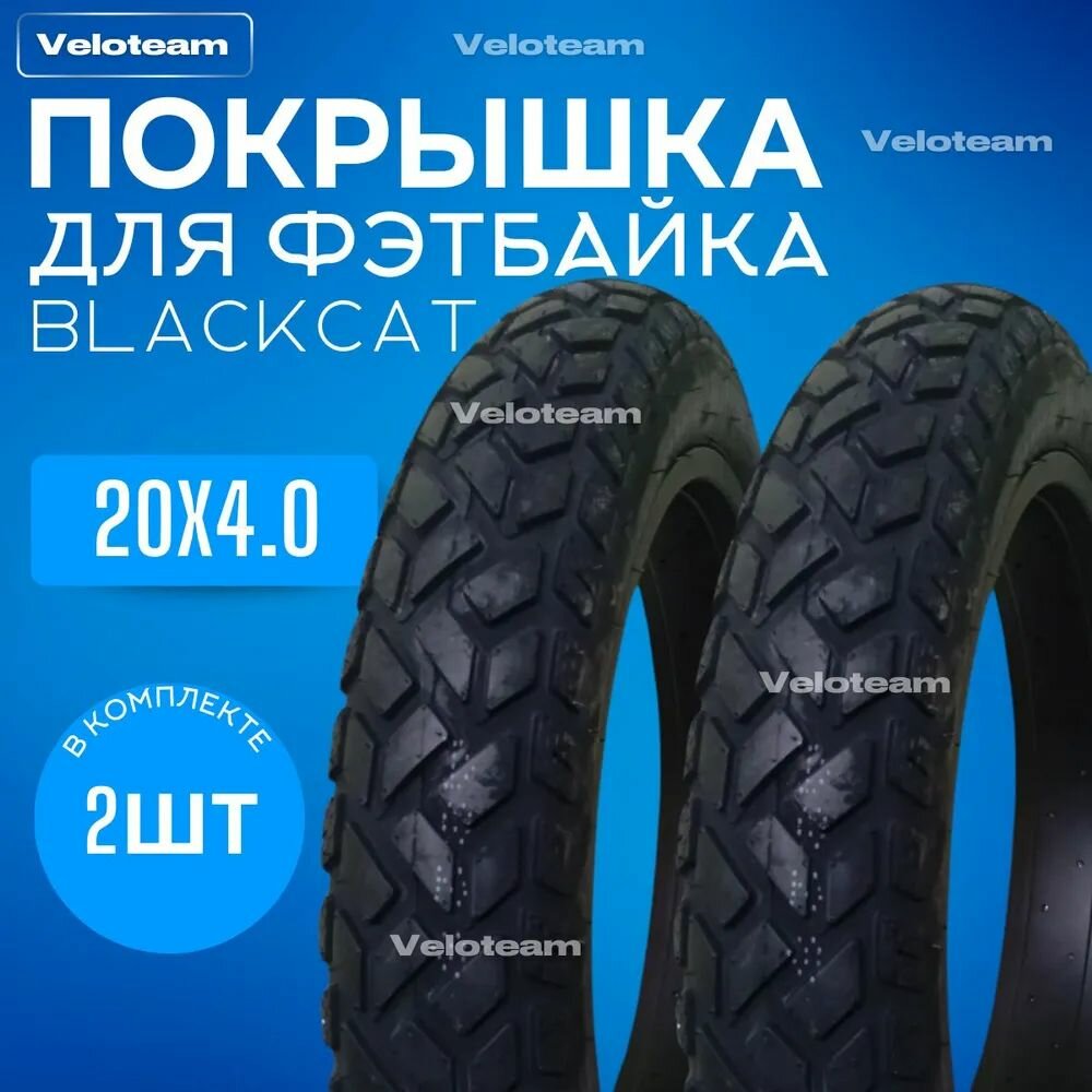 Покрышка для фэтбайка BLACKCAT 20*4.0, Fatbike (2 шт)