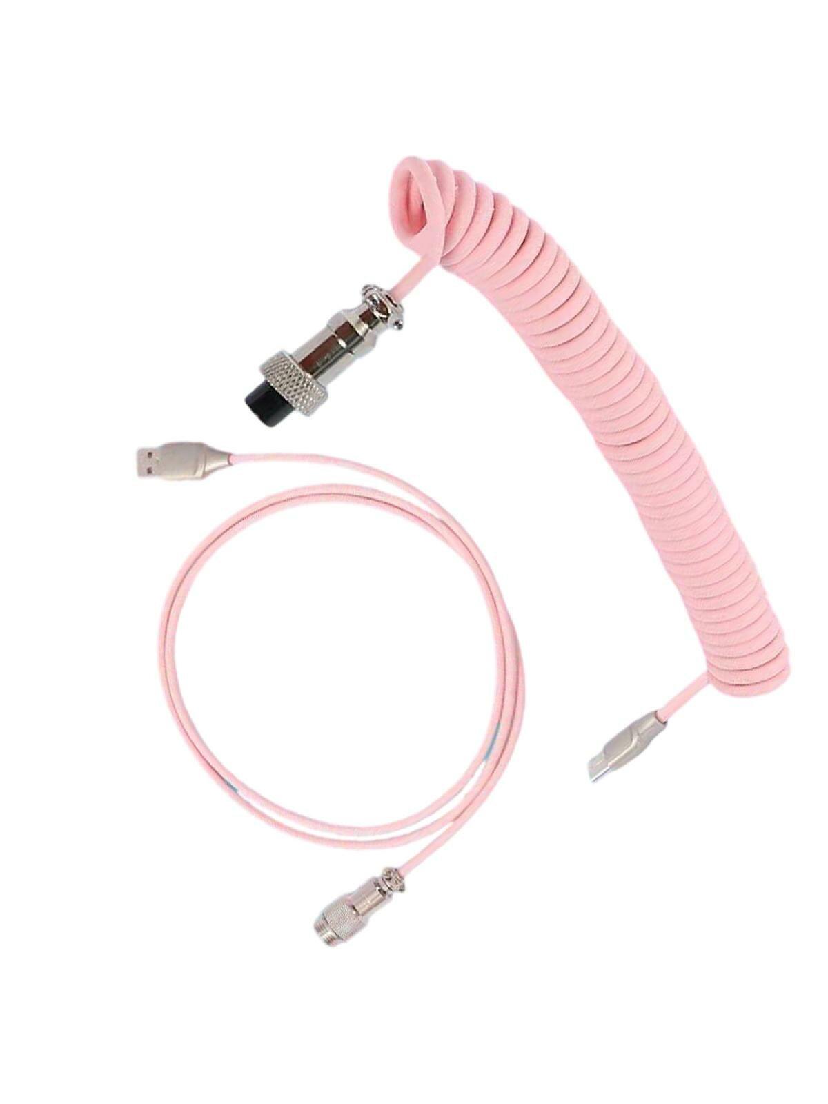 Mechanical Keyboards Coiled Cable Wire Type C USB Port Aviators Coiling Cable Desktop Computer Gaming Keyboards Accessories