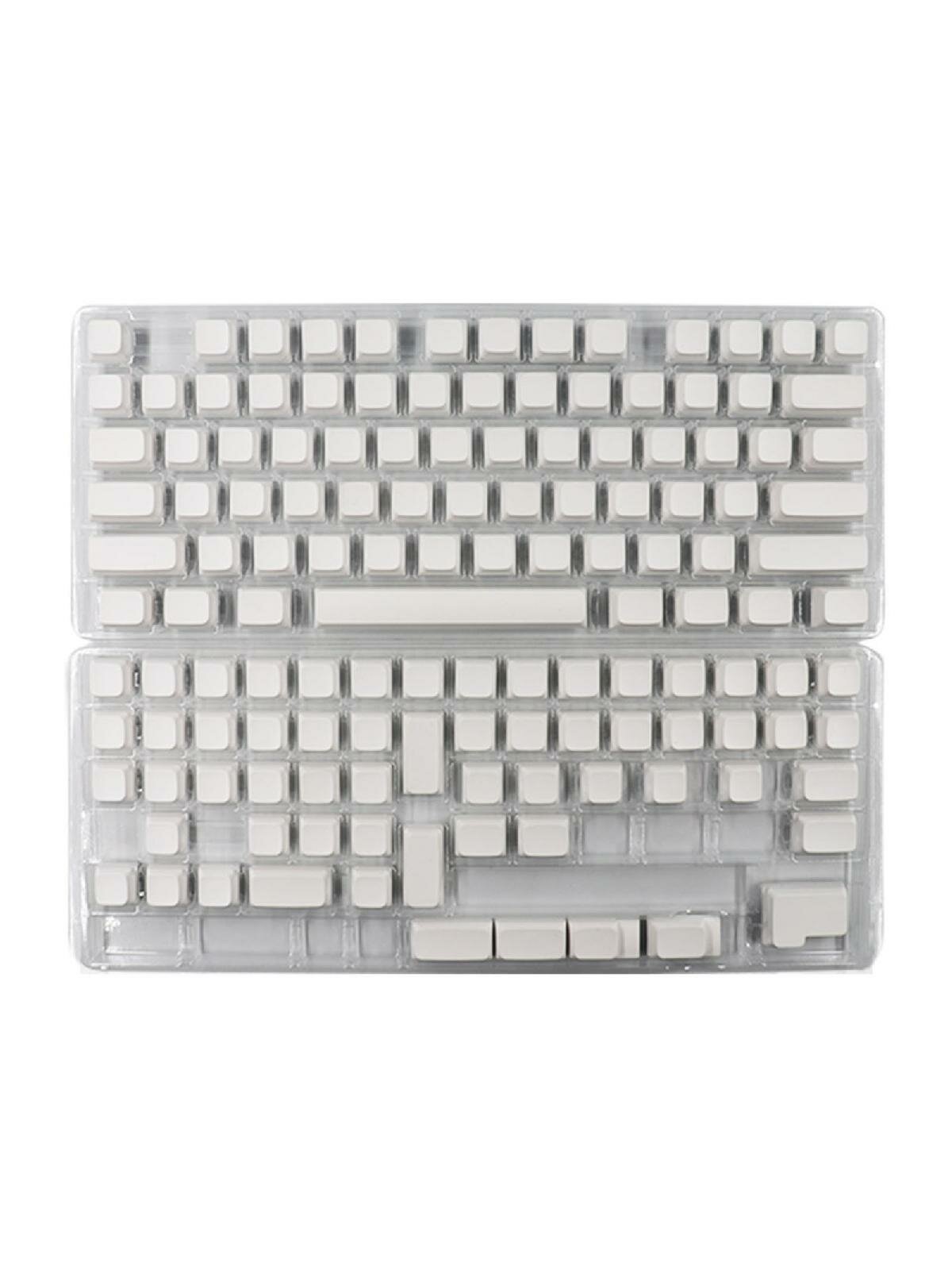 XDA Profile Blank Keycaps Thick PBT DyeSub for 134Keys Mechanical Keyboard Minimalist White Blank Keycap Set