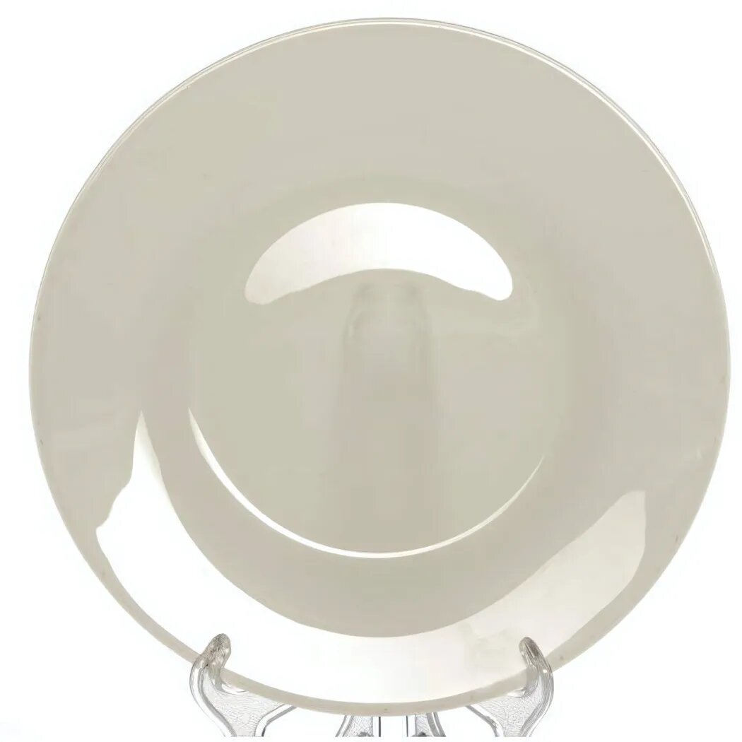 Тарелка обеденная 26см, 'Бохо', бежевая, стекло, стильный минимализм