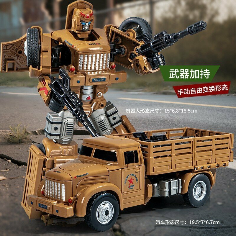 Крутой миксер-грузовик, трансформирующийся в робота, подарок для мальчика, симуляция модели грузовика, детская игрушечная машина