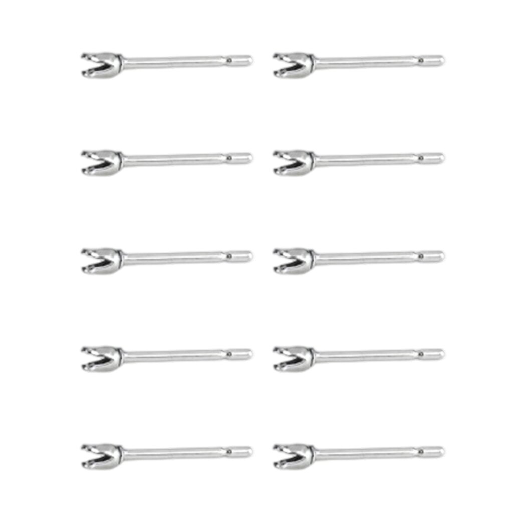 10 шт, круглые серьги-коготки с шестью когтями, аксессуары для колец с булавочным орнаментом-3 мм