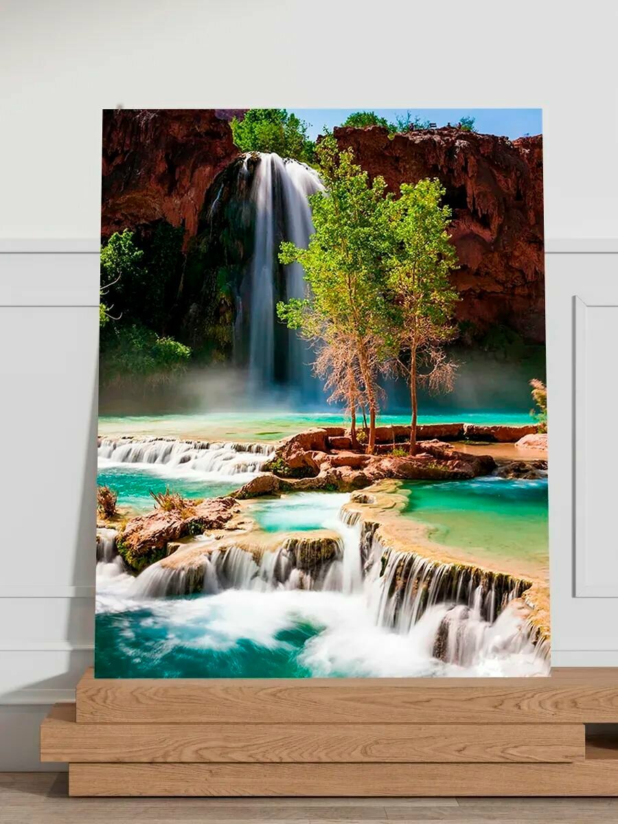 Картина "Водопад Хавасу", интерьерная 30х40см 1шт.